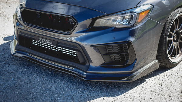 Noble CS Style Carbon Fiber Front Lip 18 21 WRX STI